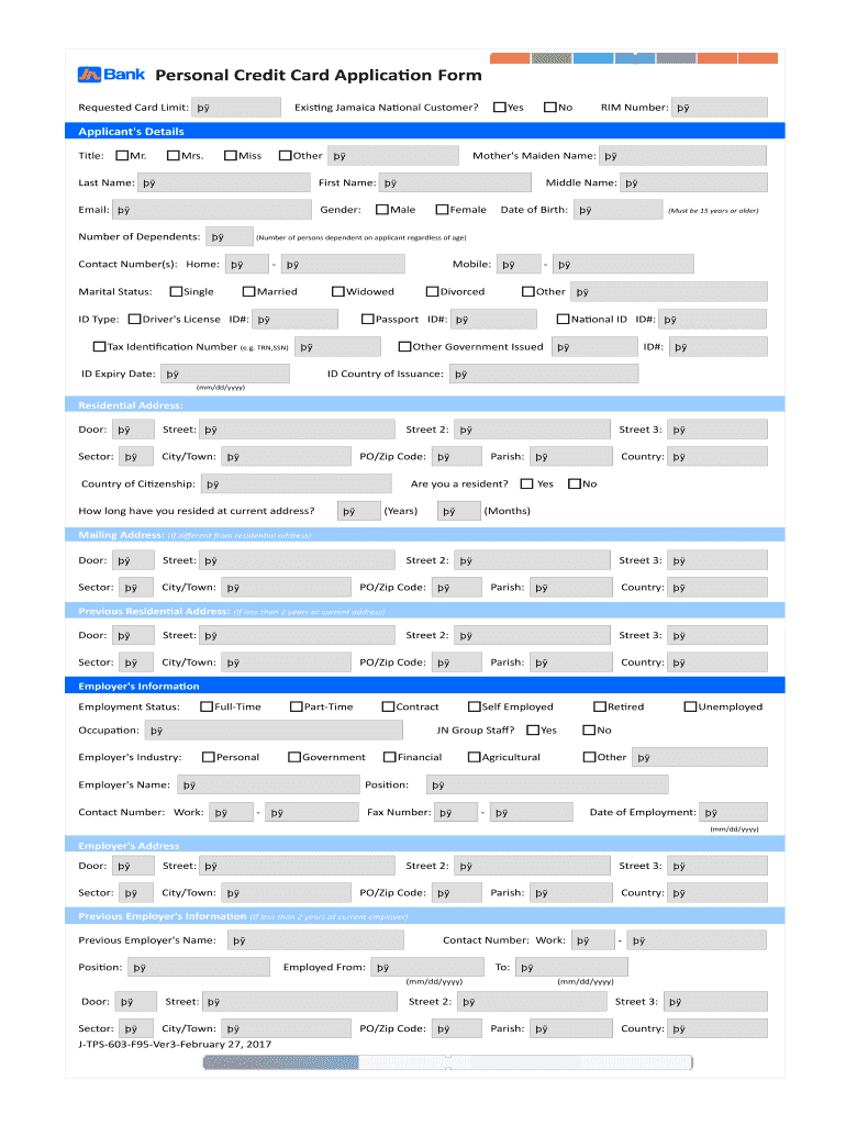 Jn Bank Account Application Form - Fill Online, Printable, Fillable ...