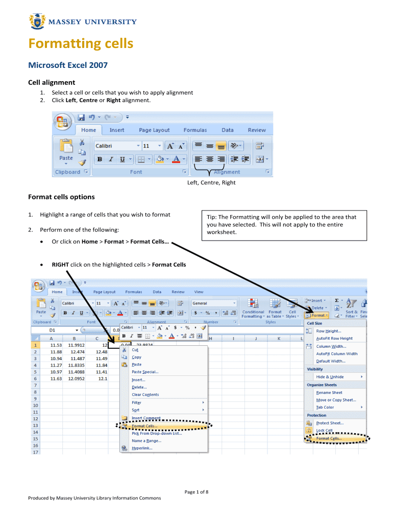 Fillable Online Owll Massey Ac How To Change Alignment In Excel fillable-online-owll-massey-ac-how-to-change-alignment-in-excel