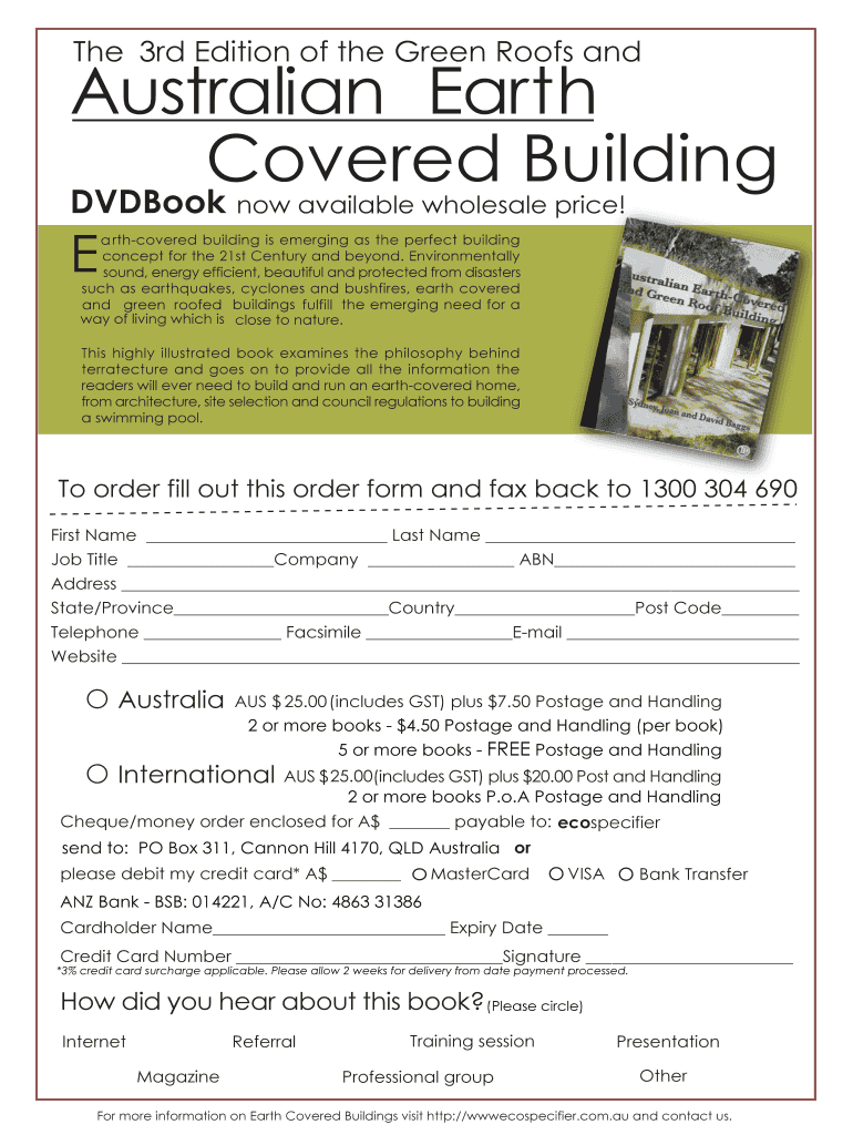 Fillable Online Covered Building Australian Earth Fax Email Print ...