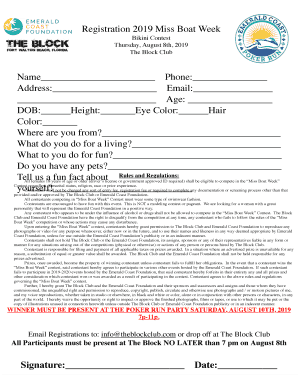 Fillable Online Miss Boat Week Registration Form 2019.pptx Fax Email ...