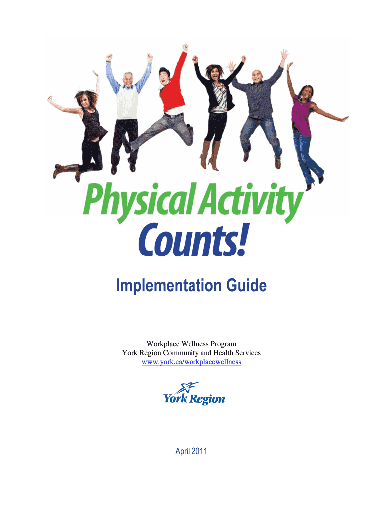 Fillable Online Physical Activity Counts! Challenge - Implementation ...