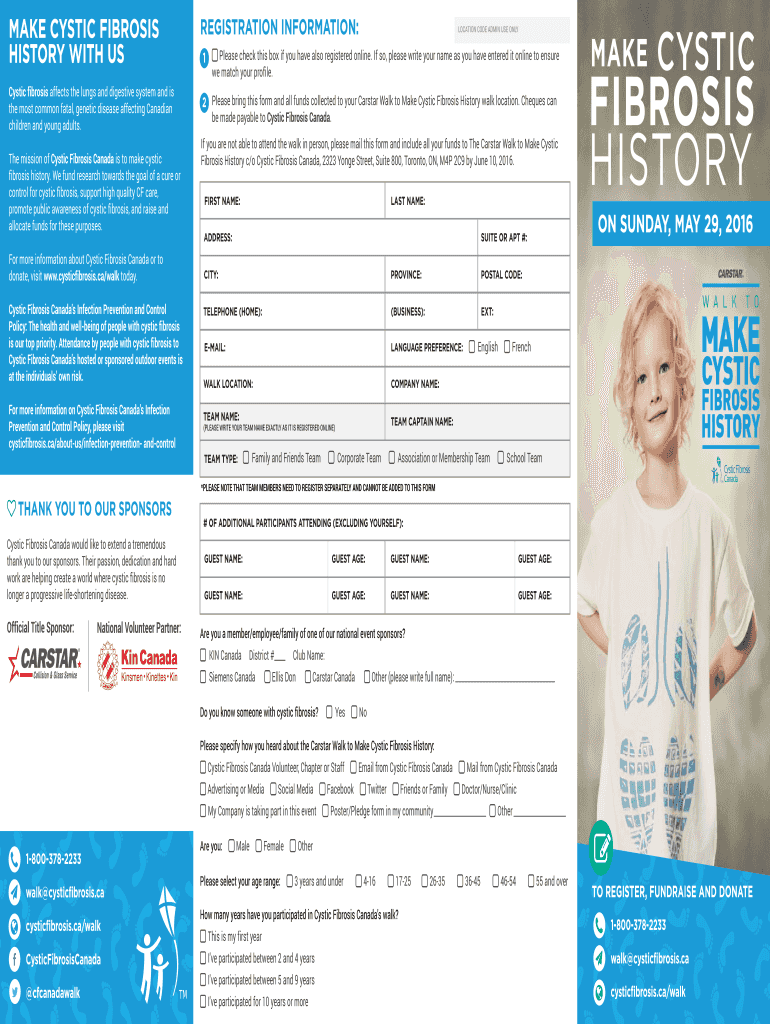 Fillable Online MAKE CYSTIC FIBROSIS Fax Email Print - pdfFiller