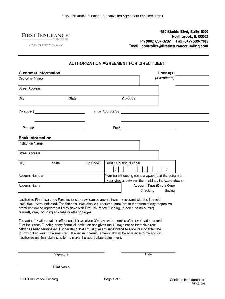 Fillable Online Fillable Online FIRST ACH Forms (current).xls Fax Email ...