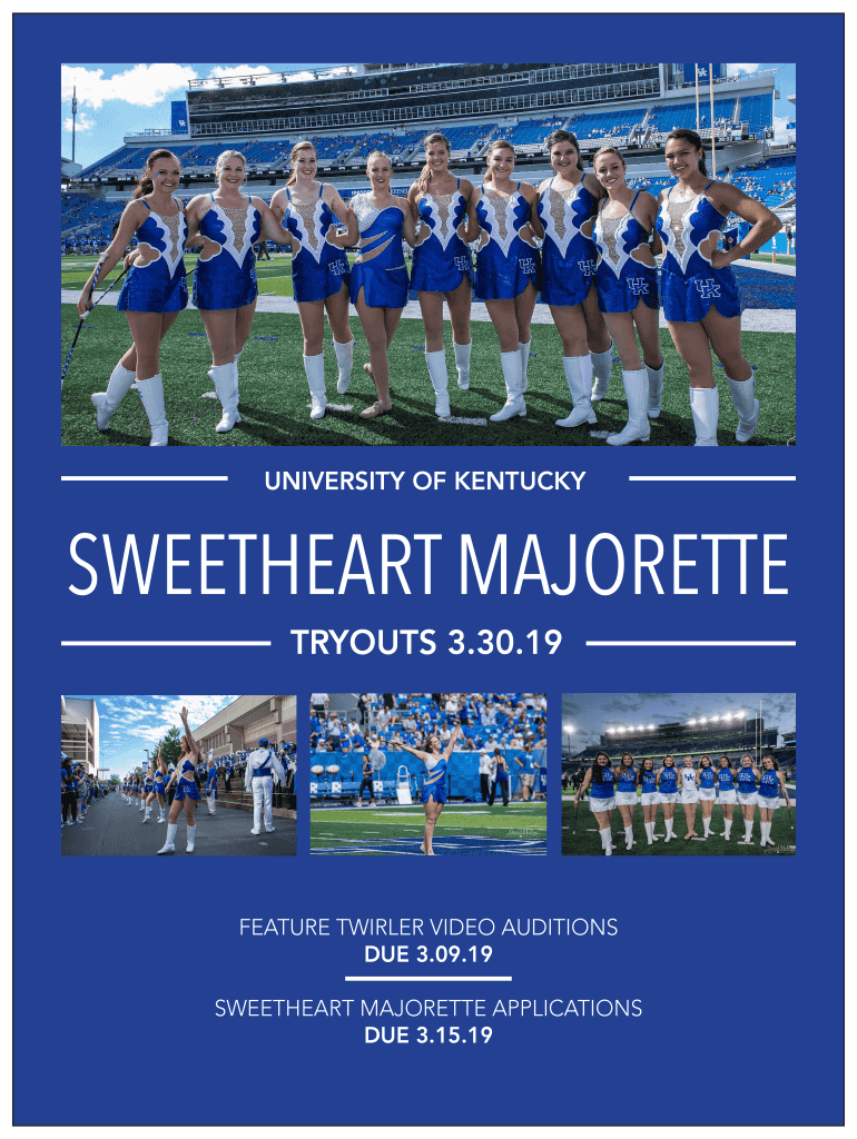 Fillable Online sweetheart majorette - UK College of Fine Arts ...