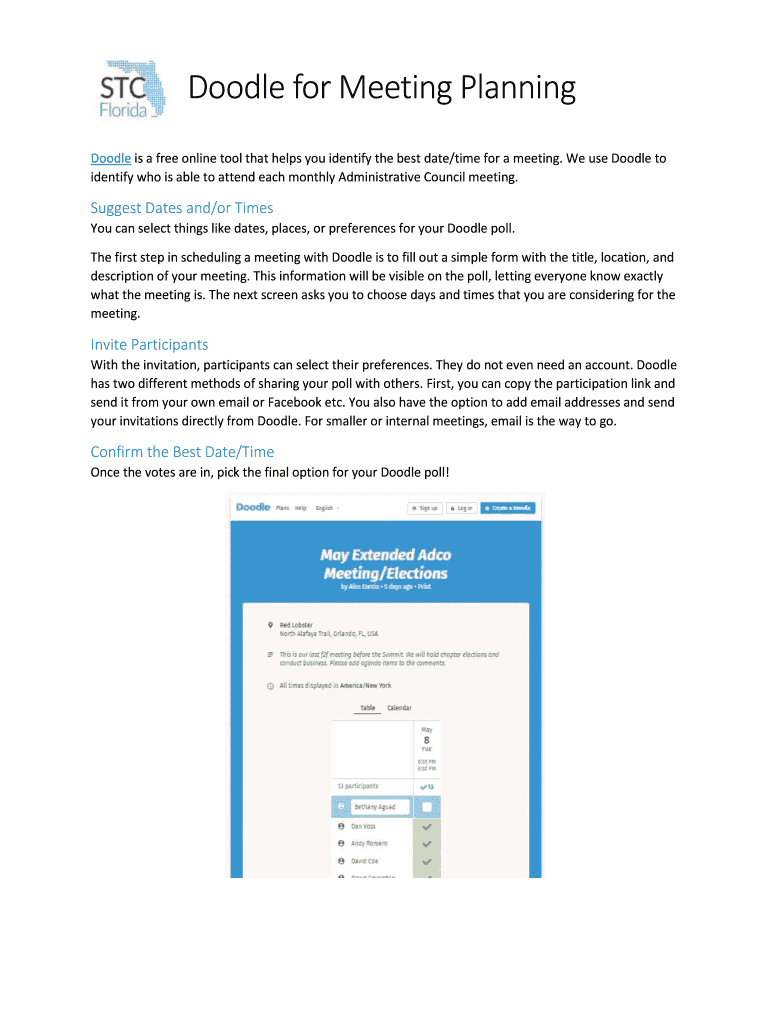 Fillable Online Doodle - Easy Scheduling - Apps on Google Play Fax Email Print - pdfFiller