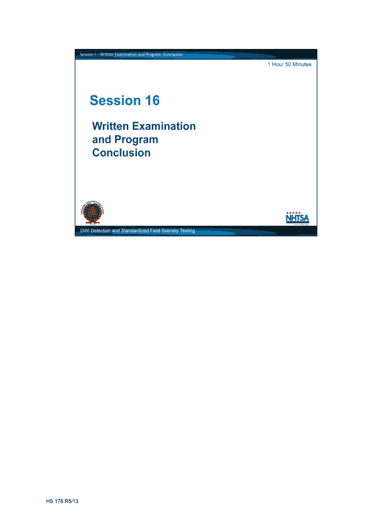 Fillable Online DWI Detection and Standardized Field Sobriety Test ...