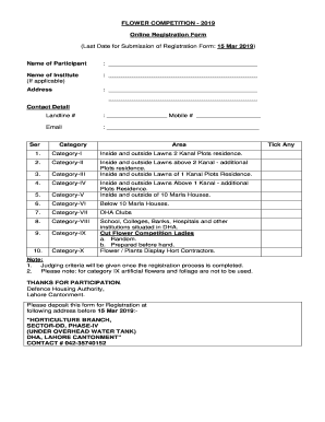 Fillable Online Online Registration Form-Flower Competition-2016.doc ...