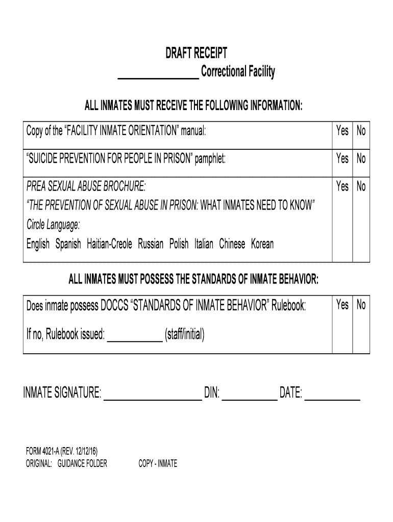 Fillable Online INMATE HANDBOOK - University of Michigan Law School Fax ...