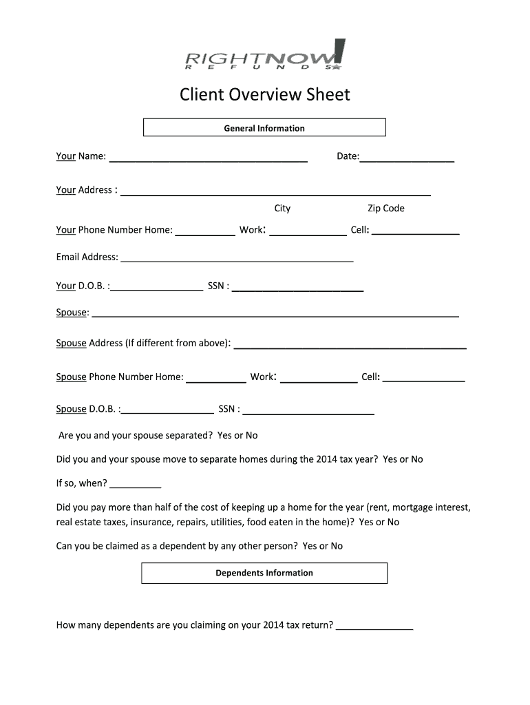 Fillable Online client review form - rightnowrefunds.com Fax Email ...