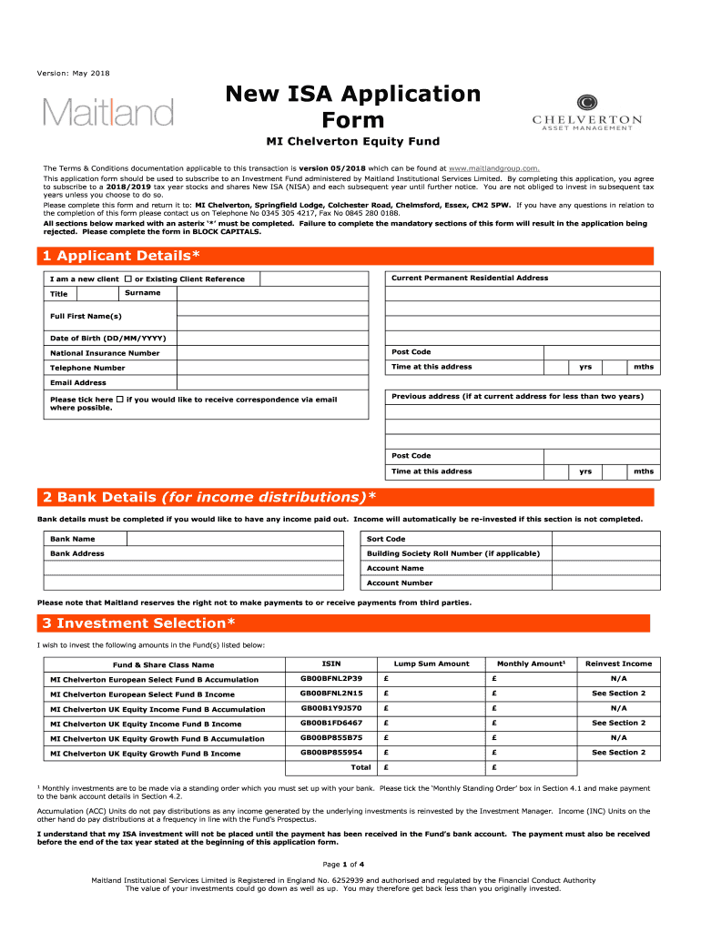 Fillable Online New ISA Application Fax Email Print - pdfFiller