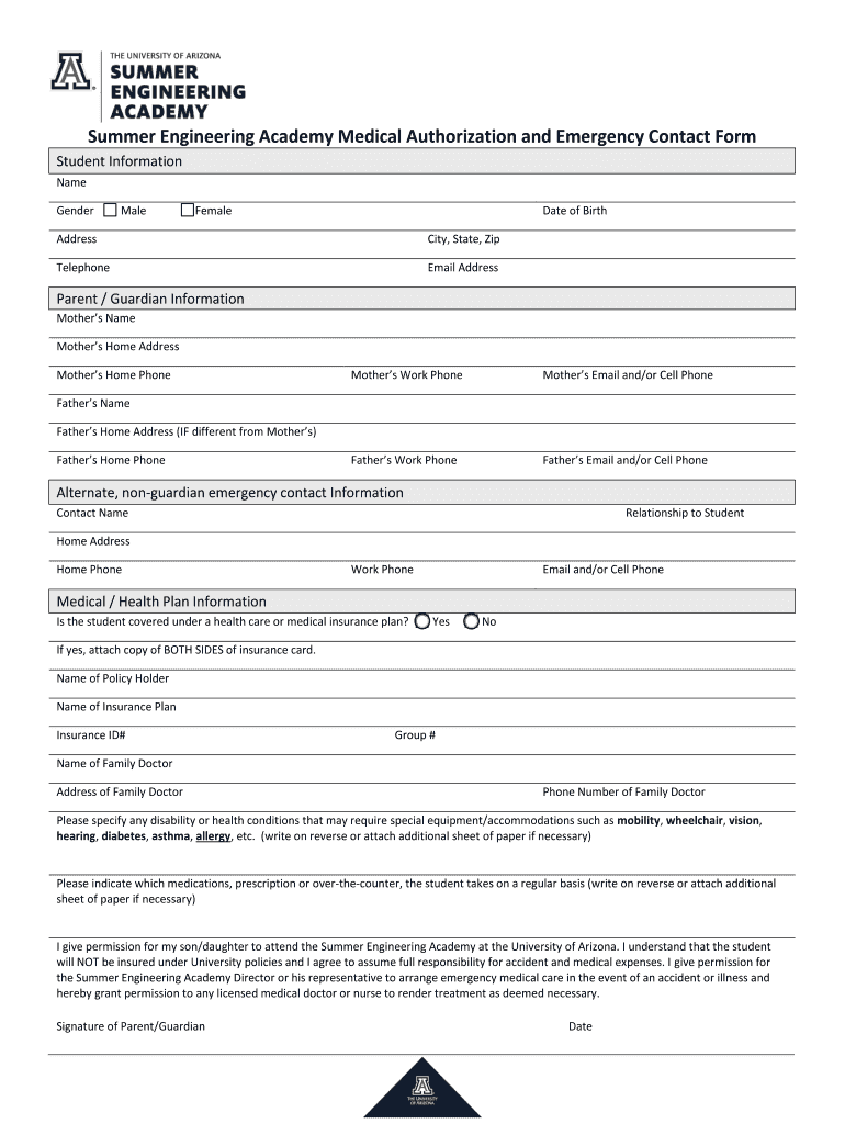 Fillable Online Universal Medical Release Form - St. Catherine Catholic ...