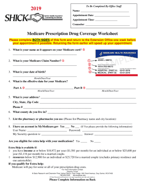 Fillable Online Blue Medicare RX Prescription Drug Plan Enrollment Form ...
