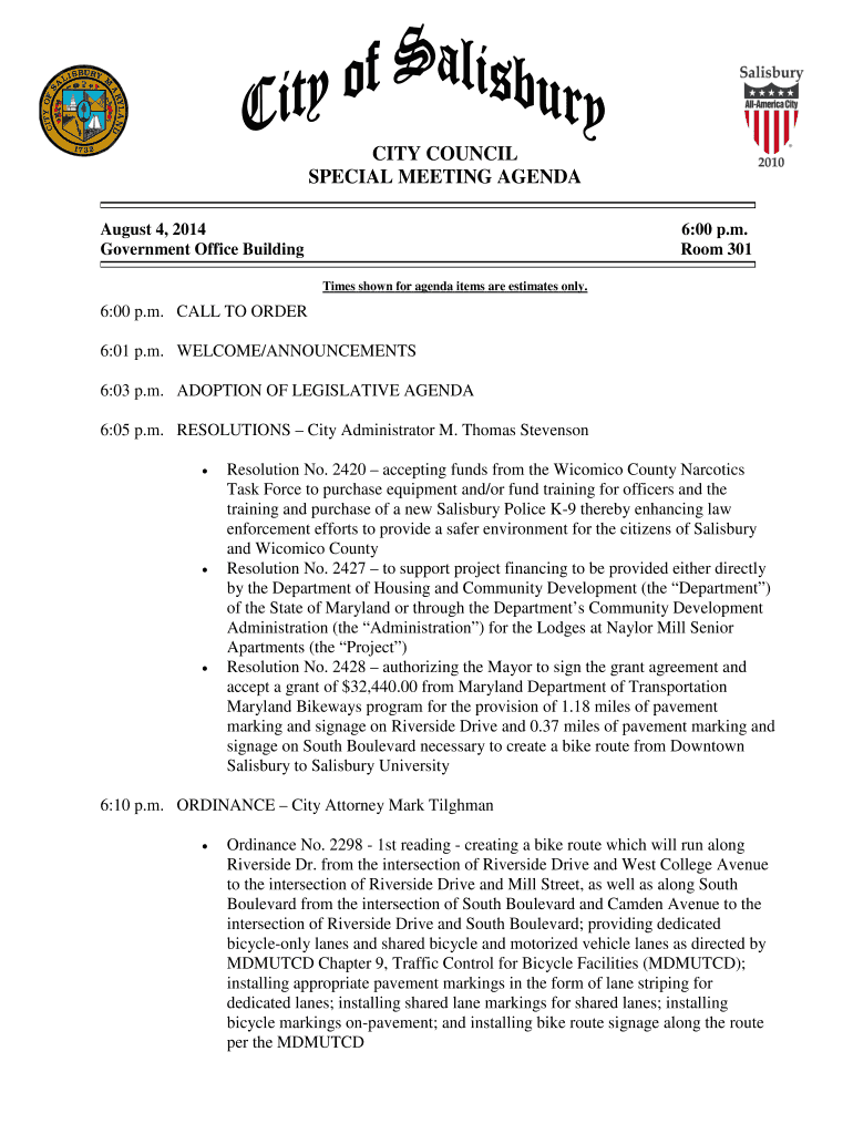 Fillable Online CITY COUNCIL WORK SESSION CITY COUNCIL ... Fax Email Print - pdfFiller