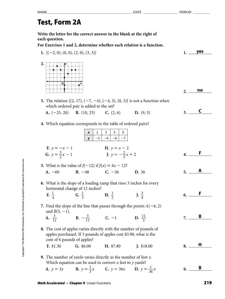 Fillable Online For Exercises 1 And 2 Determine Whether Each Relation