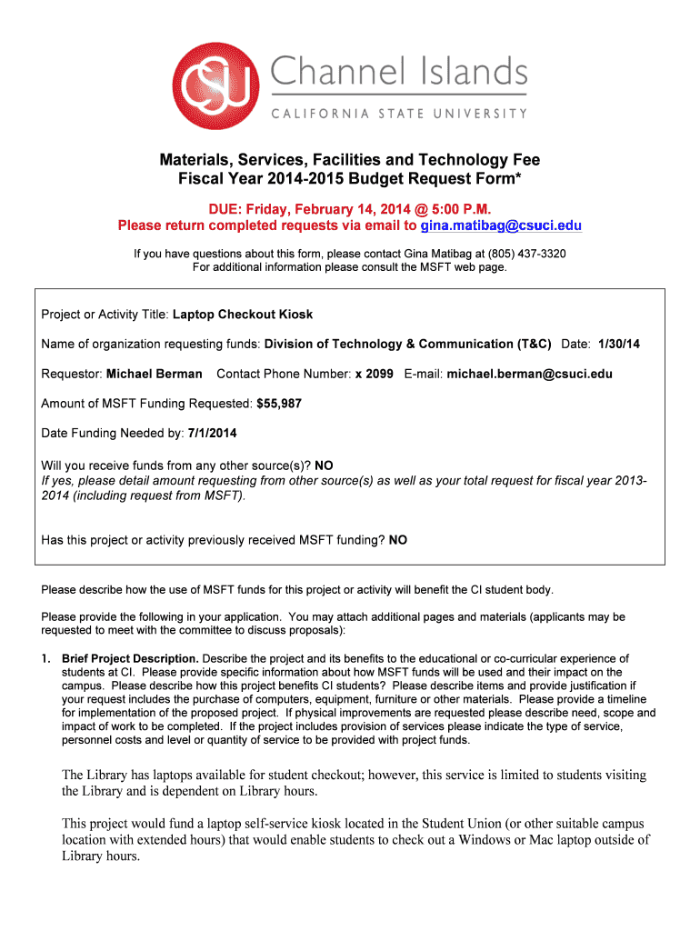 Fillable Online CSU Channel Islands Draft Student Success Plan ...