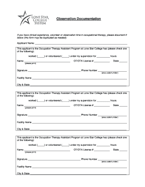 Fillable Online A Pre-OT's Guide to Observation HoursCovalentCareers ...