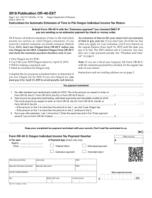 Fillable Online Form OR-40-V, Oregon Individual Income Tax Payment ...