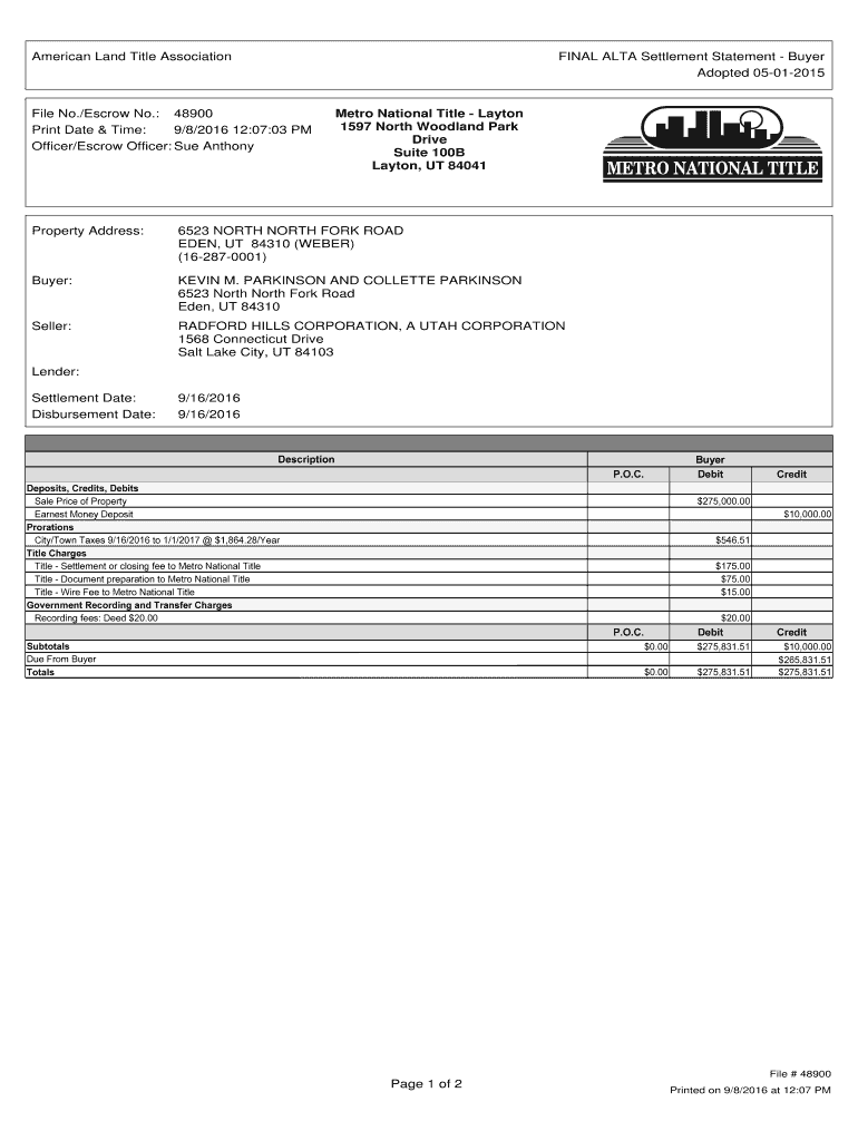 Fillable Online Seller's Closing Statement, Explained: Your Line-By ...