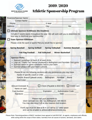 Fillable Online Individual Athlete Sponsorship Request Letter Fax Email ...