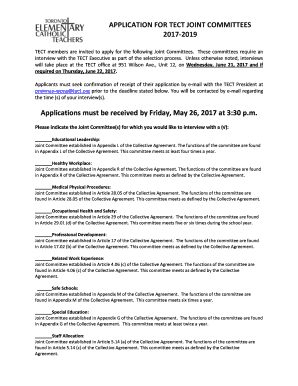 Fillable Online JOINT COMMITTEE APPLICATION FORM Fax Email Print ...