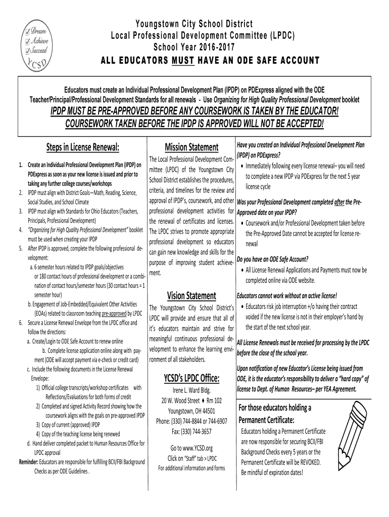Fillable Online LPDC Forms - Ohio Department of Education - Ohio.gov Fax Email Print - pdfFiller