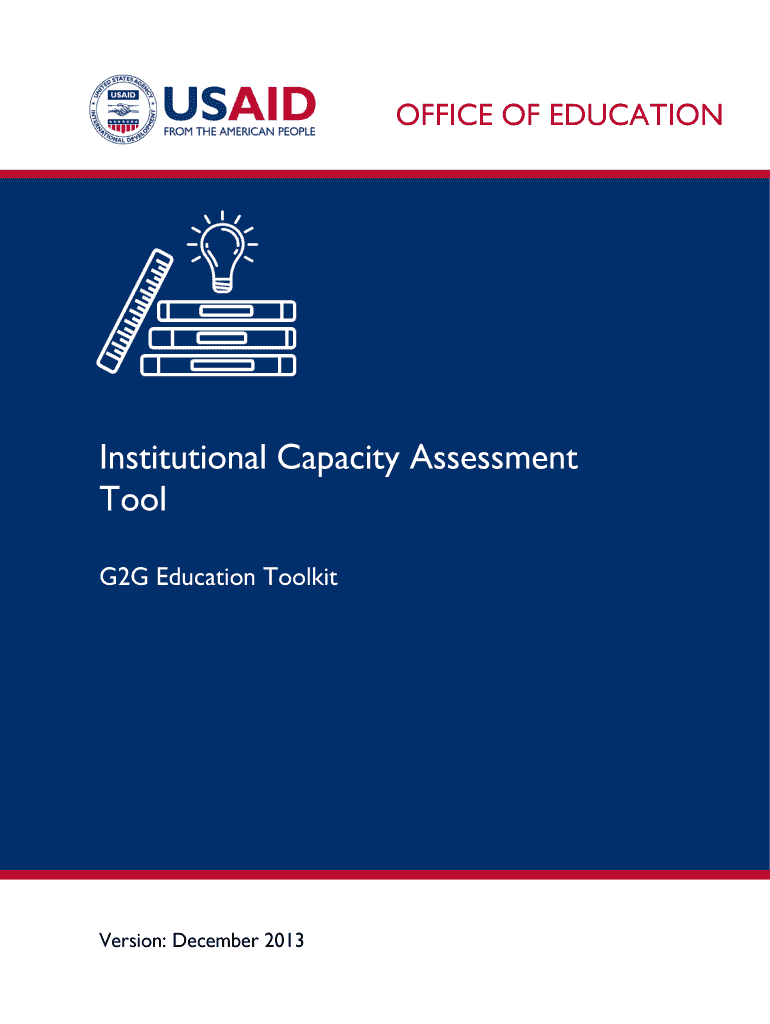 Fillable Online Institutional Capacity Assessment Tool & Capacity Caf ... Fax Email Print ...