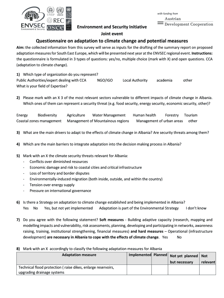 Fillable Online documents rec Questionnaire on climate risks and ...