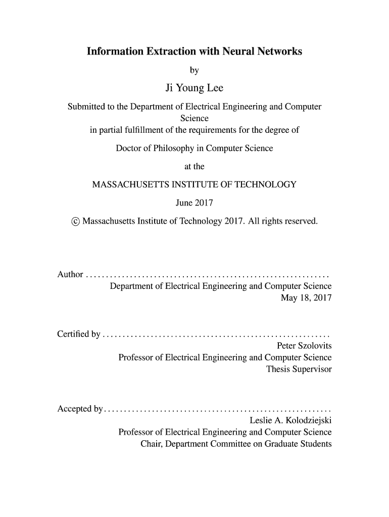Fillable Online dspace mit Information Extraction with Character-level Neural Networks and Free ...