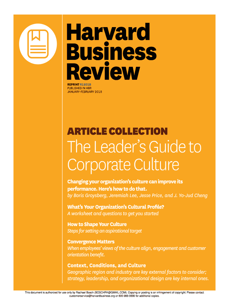 The Leader's Guide To Corporate Culture Pdf - Fill and Sign Printable ...