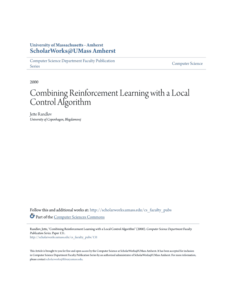 Fillable Online Citeseerx Ist Psu Combining Reinforcement Learning With