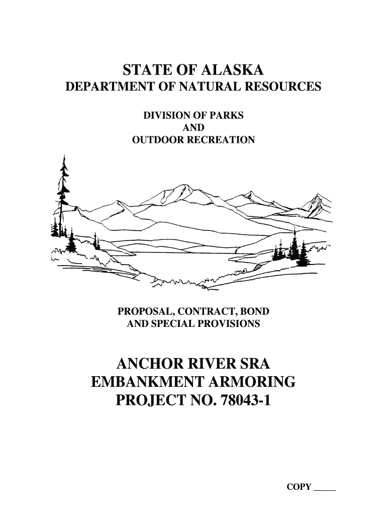 Fillable Online dnr alaska state of alaska anchor river sra embankment ...