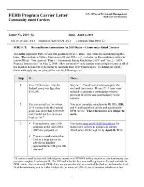 Fillable Online FEHB Program Carrier Letter - Health Maintenance ...