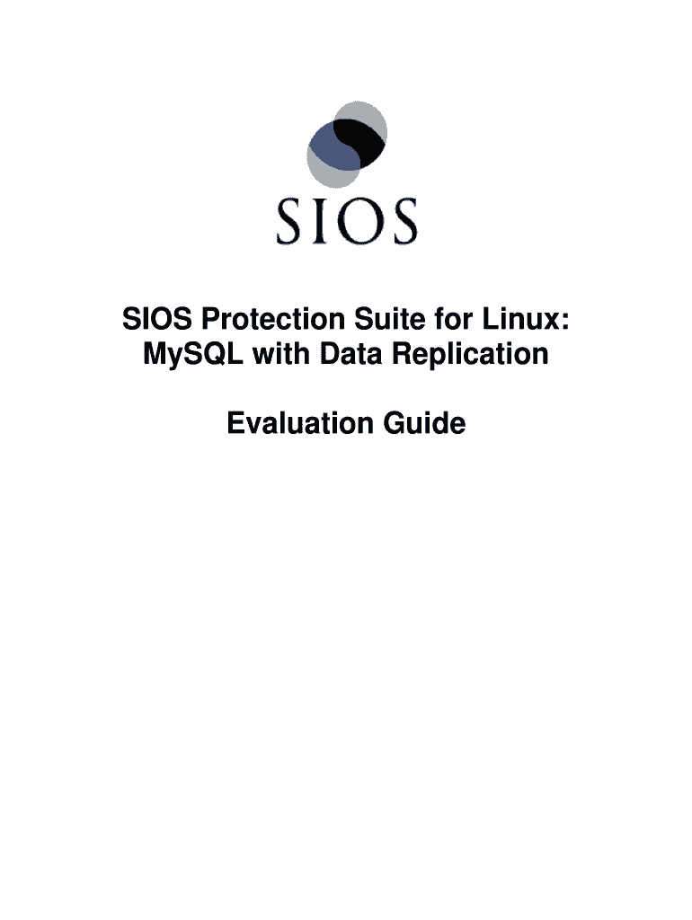 Fillable Online SIOS Protection Suite for Linux: MySQL with Data ...