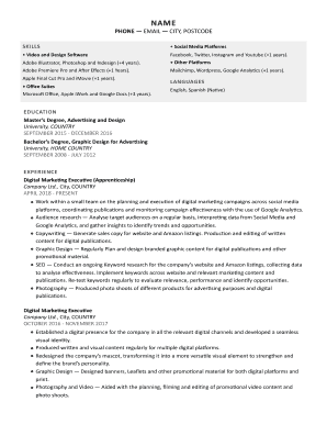 Fillable Online CV - For Reddit Fax Email Print - pdfFiller