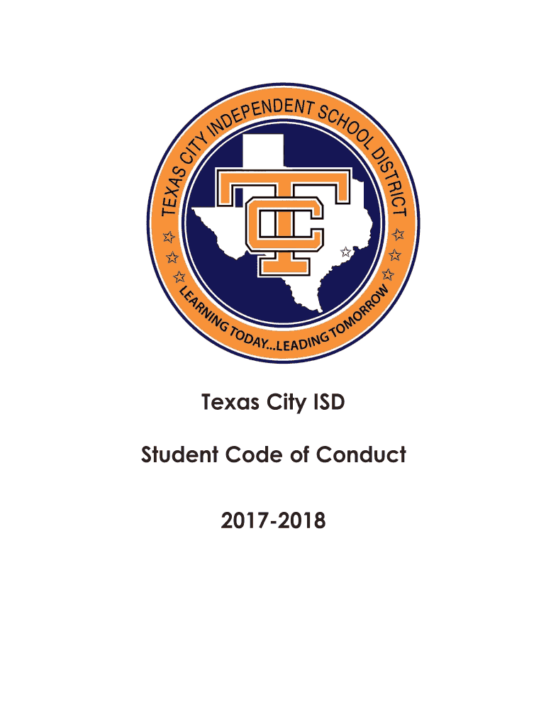 Fillable Online Student Code of Conduct - Texas City Independent School ...