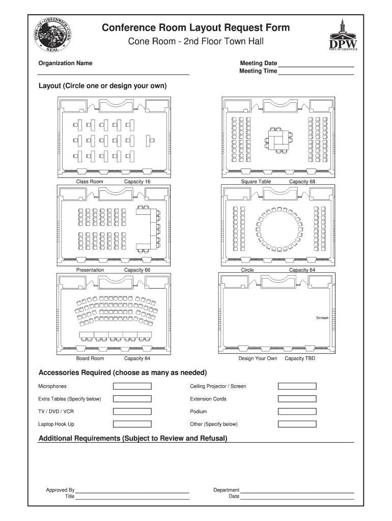 Fillable Online Conference Room Layout Request Form Fax Email Print ...
