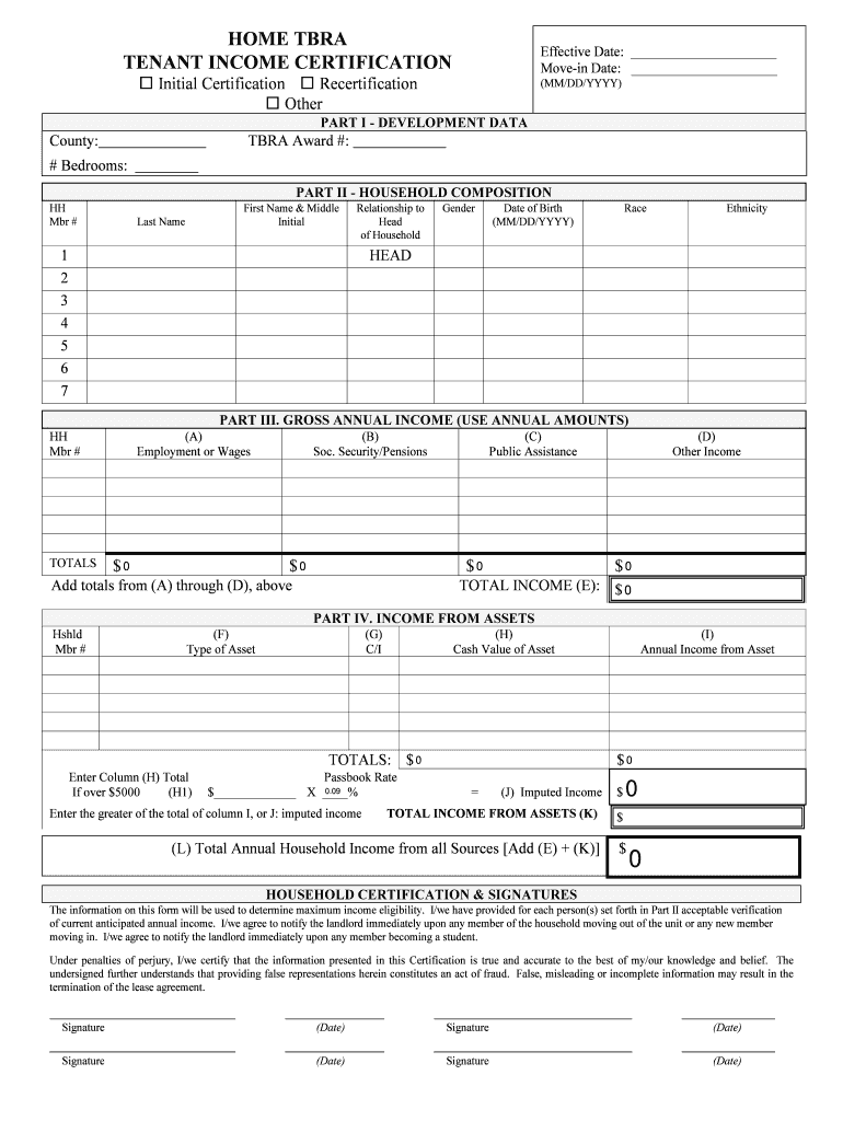 Fillable Online HOME Tenant-Based Rental Assistance - HUD Exchange Fax ...