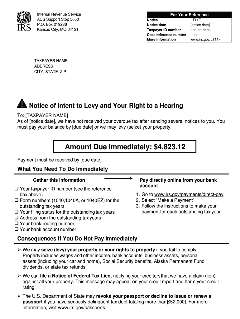 Fillable Online irs acs support stop 5050 kansas city Fax Email Print ...