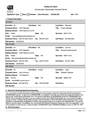 Fillable Online Construction Stormwater - NC DEQ Fax Email Print ...