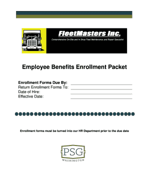 Fillable Online Employee Benefits Enrollment Packet Fax Email Print ...
