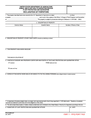 Fillable Online PART 1 - PPQ HEADQUARTERS Clear Form - USDA APHIS Fax ...