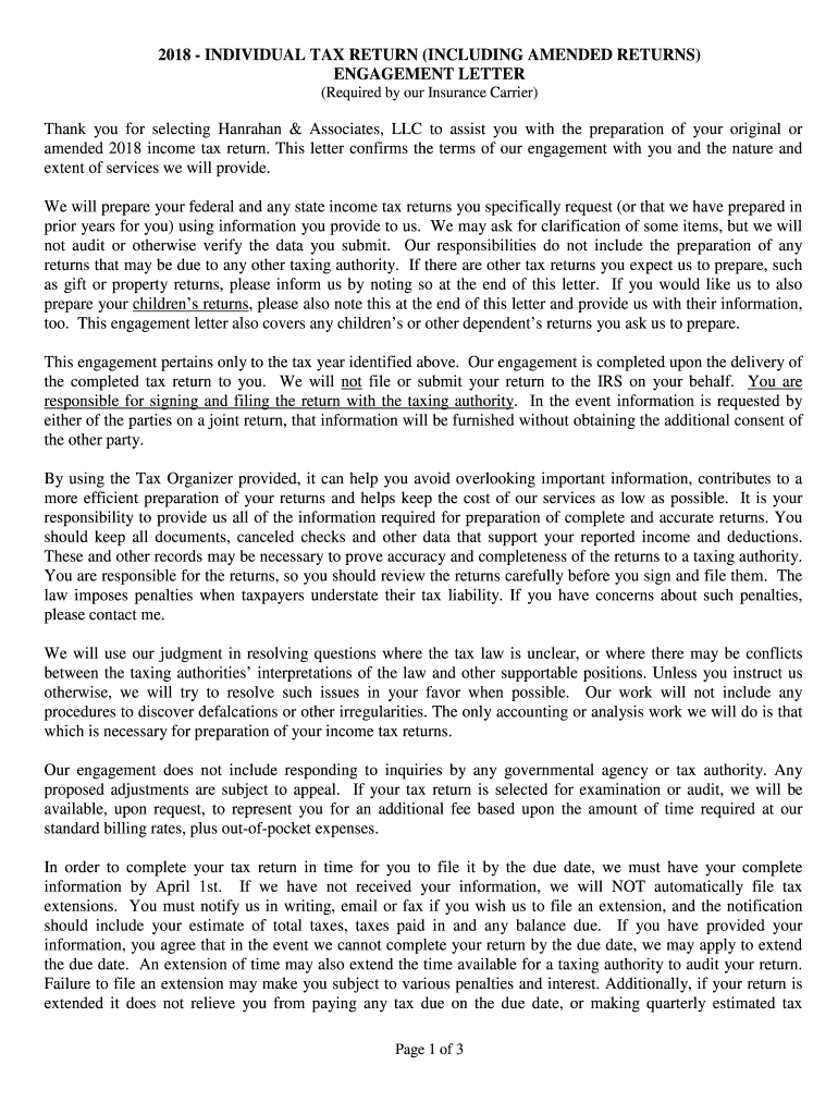Fillable Online SAMPLE ENGAGEMENT LETTERS Fax Email Print - pdfFiller