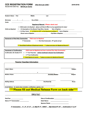 Fillable Online (One form per child ) Fax Email Print - pdfFiller