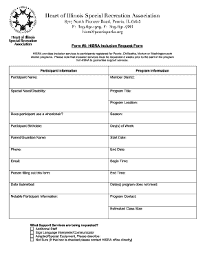 Fillable Online Form#6 Inclusion Request PDF.doc Fax Email Print ...