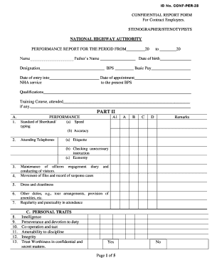 Fillable Online CONFIDENTIAL REPORT FORM For Contract Employees. Fax ...