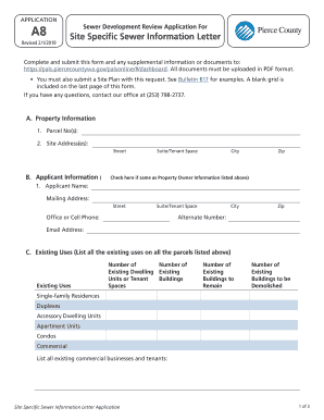 Fillable Online Site Specific Sewer Information Letter - Pierce County ...