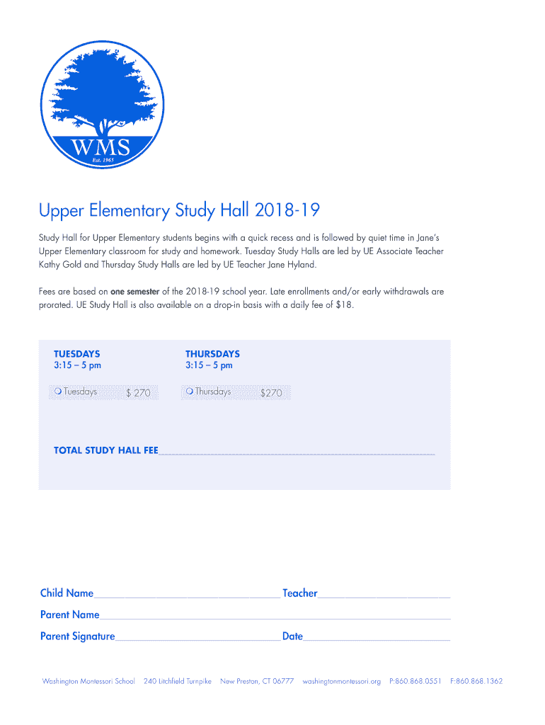 Fillable Online UE Study HallRegistration Form Fax Email Print - pdfFiller