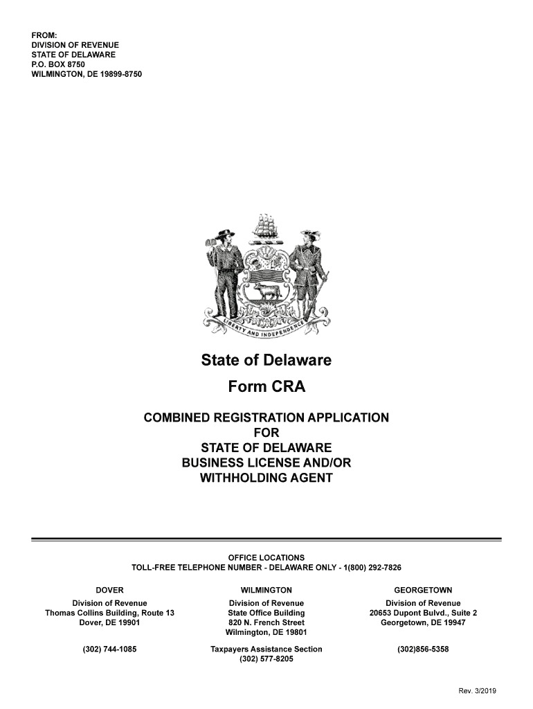 Fillable Online Fillable Online revenue delaware Form CRA - Combined ...