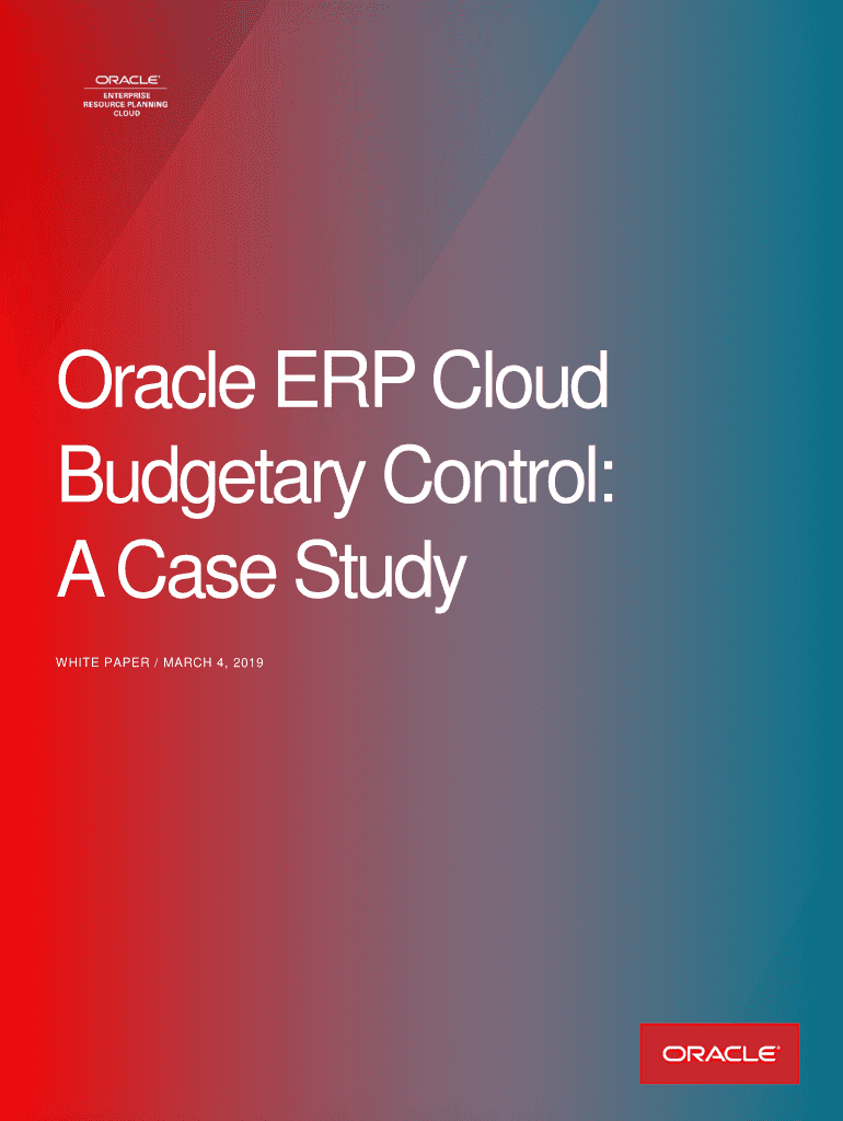 Fillable Online Oracle ERP Cloud Budgetary Control: A Case Study Fax ...
