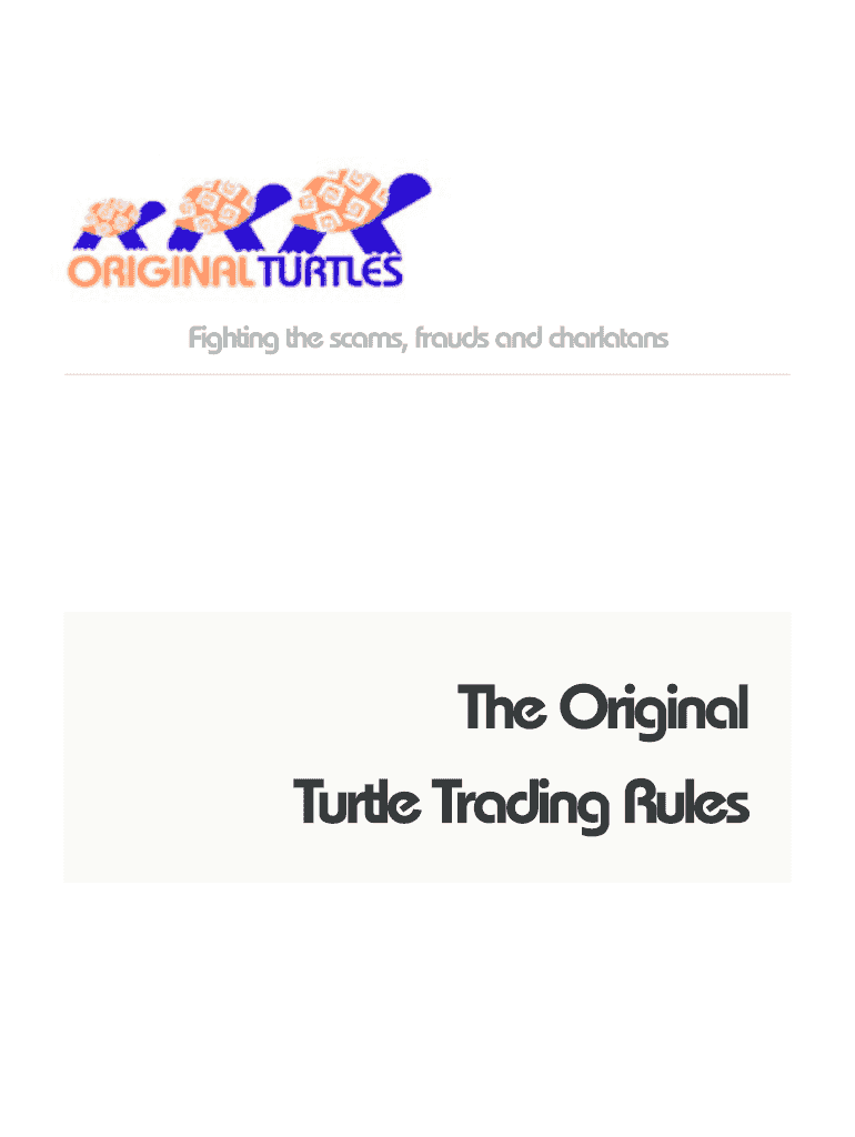 Turtle Trading Rules Excel - Fill Online, Printable, Fillable, Blank | pdfFiller